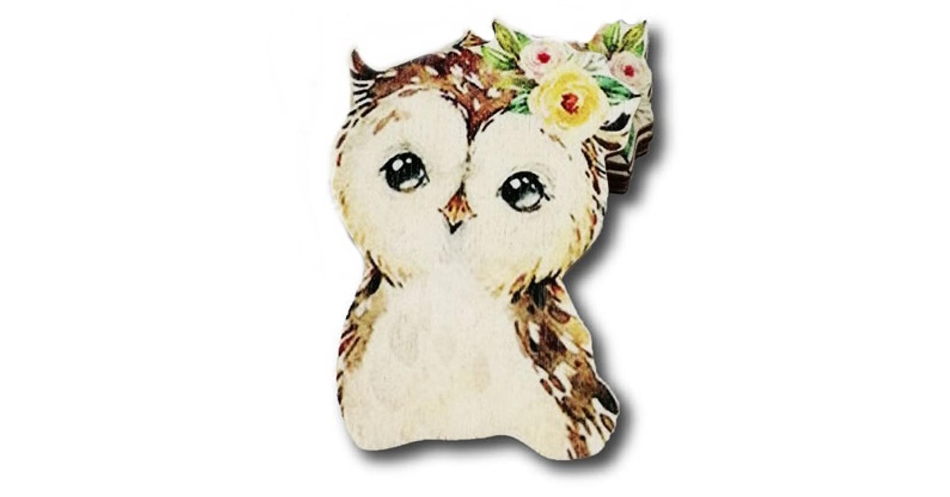 Színes fafigura - Cuki bagoly - Őszi figurák fából - Kreativ Hobby Dekor